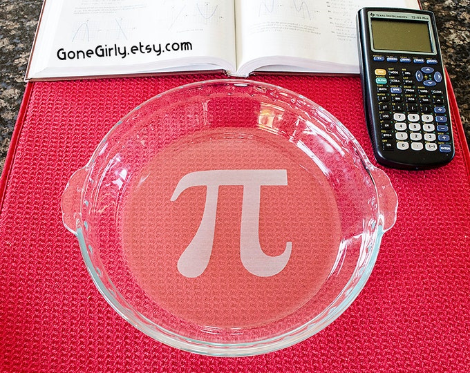 Just Pi Pie Plate 3.14 - Laser Engraved Math Basic or Deep Dish Pie ...