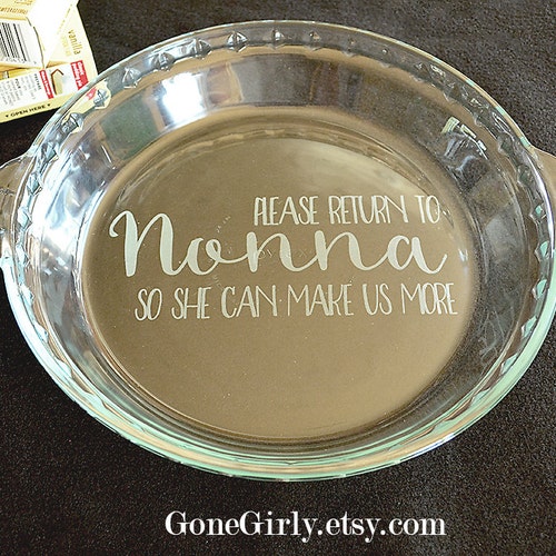 Engraved Pie Plate: Please Return to custom Name so She/he | Etsy