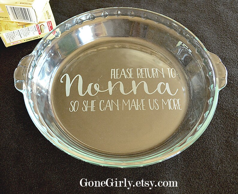 Engraved Pie Plate: Please Return to custom Name so She/he - Etsy