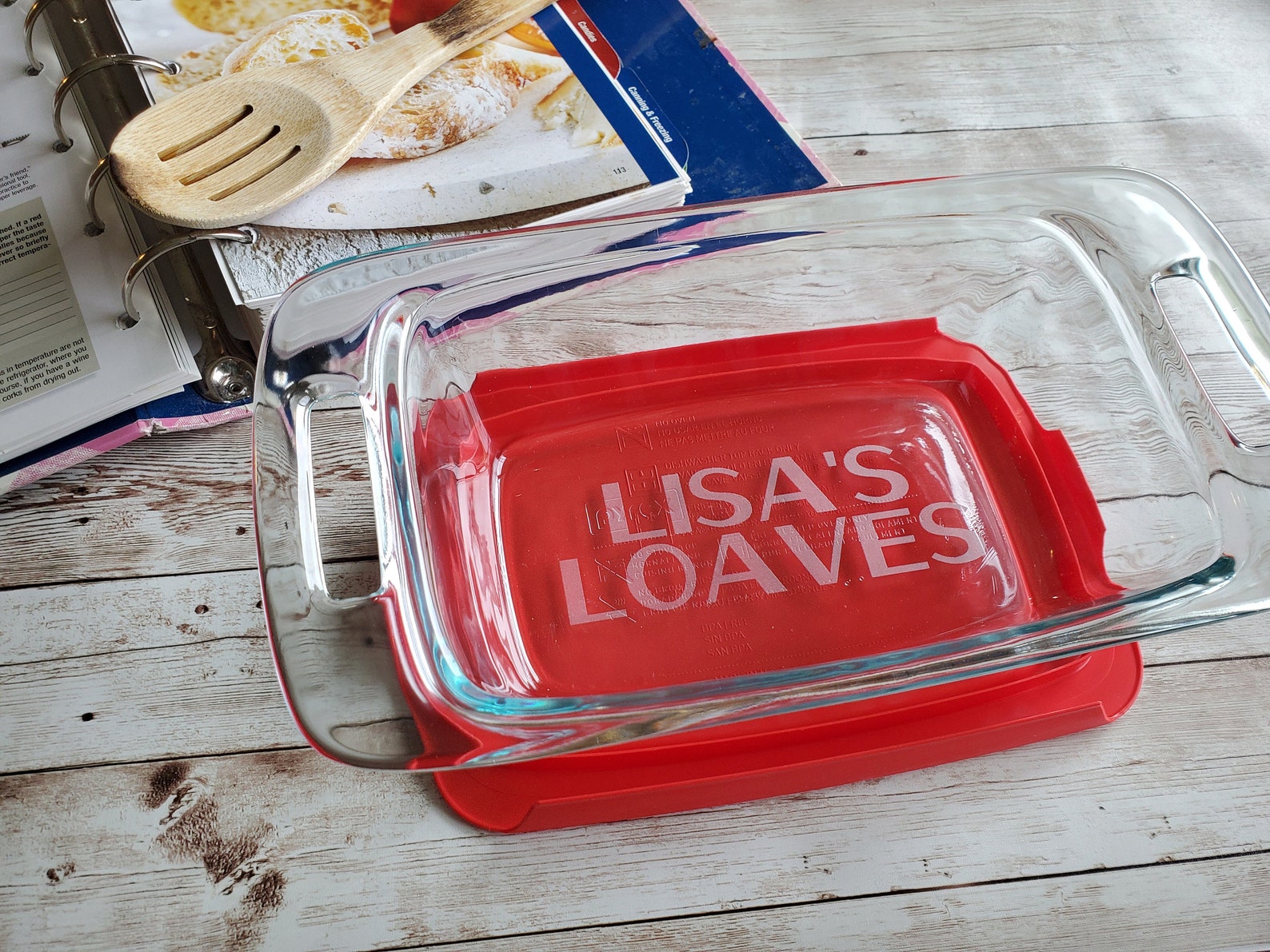 Loaf Bread Engraved. Customized. Glass Bread Loaf Pyrex. Laser Engraved ...