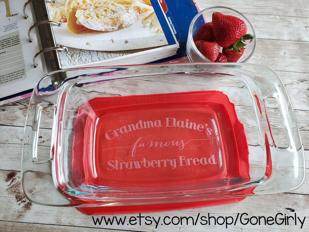 Loaf Bread Engraved. Customized. Glass Bread Loaf Pyrex. Laser Engraved ...