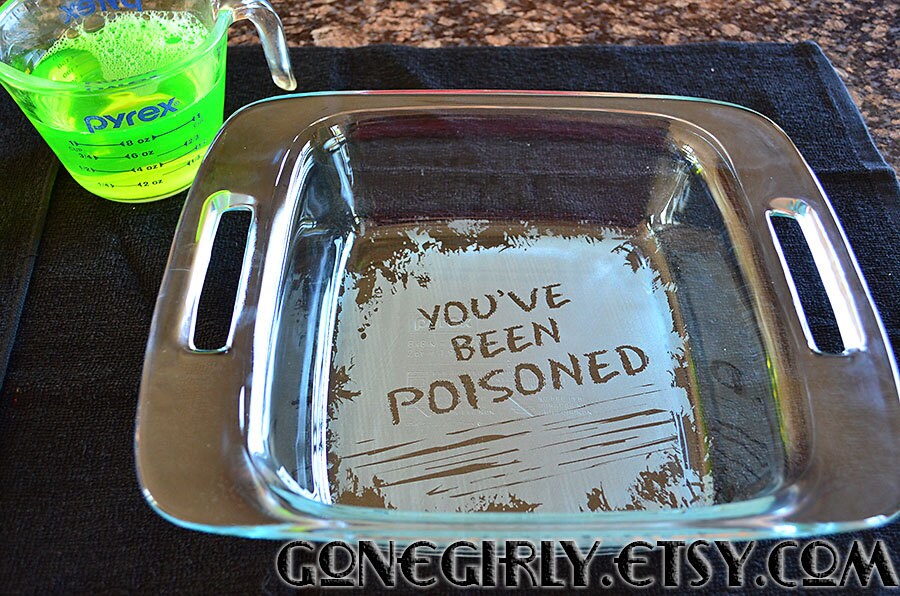 You've Been Poisoned Engraved Pyrex 8x8 Inch Free Lid - Etsy