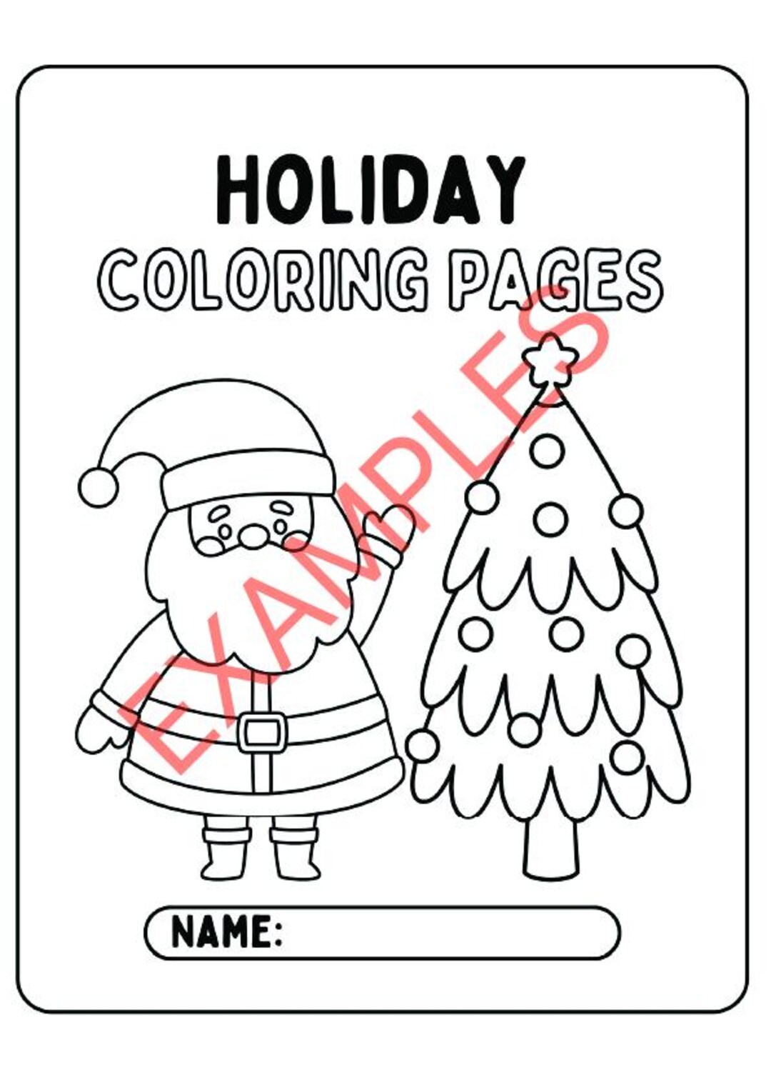 Black and White Christmas Coloring Pages Holiday Fun Activities for ...