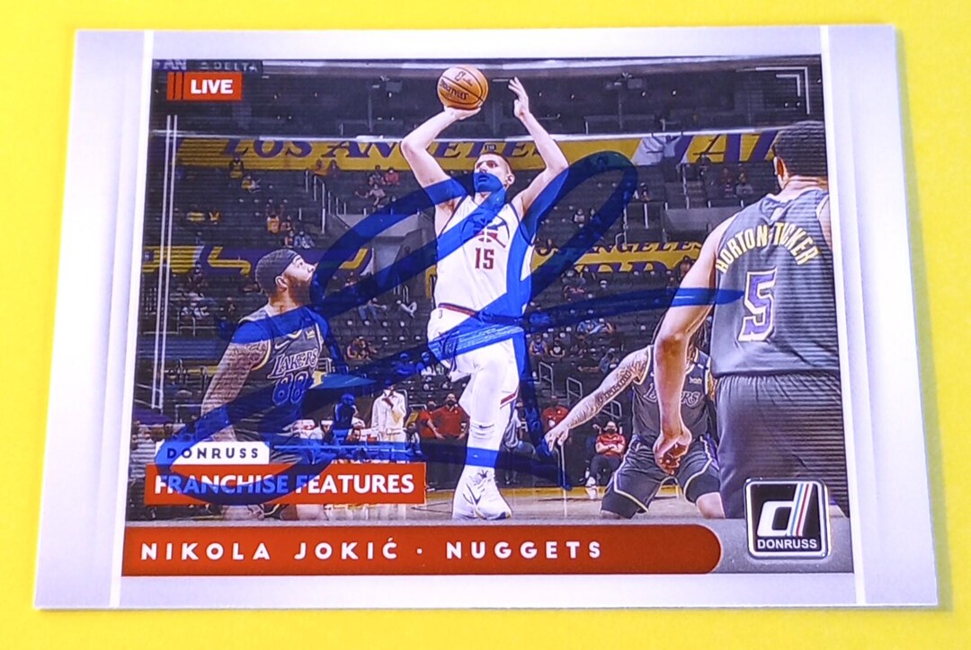 Nikola Jokic Signed Autographed 2021 Panini Donruss Franchise Feature ...