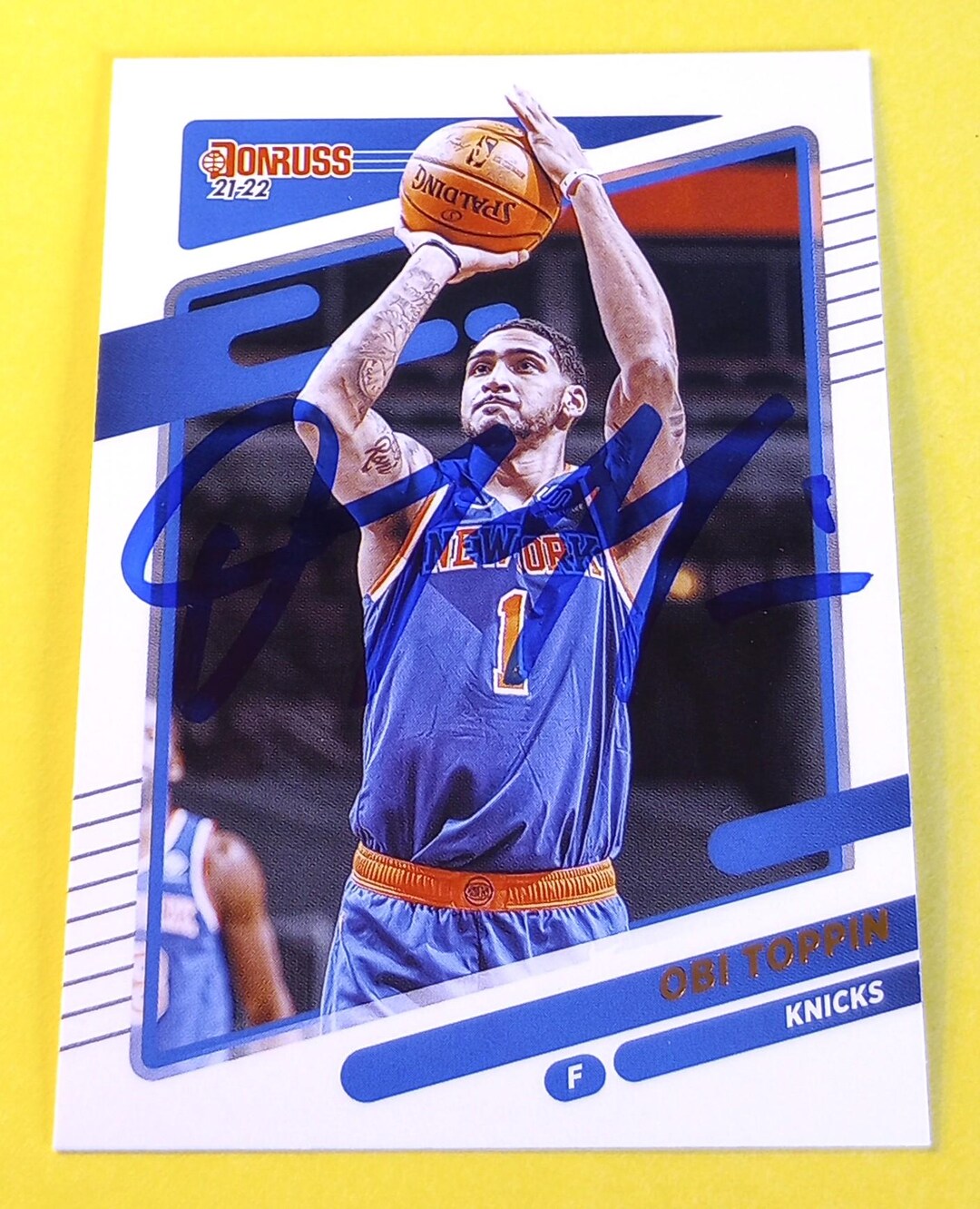 Obi Toppin Signed Autographed 2021 Panini Donruss NBA Basketball Card ...