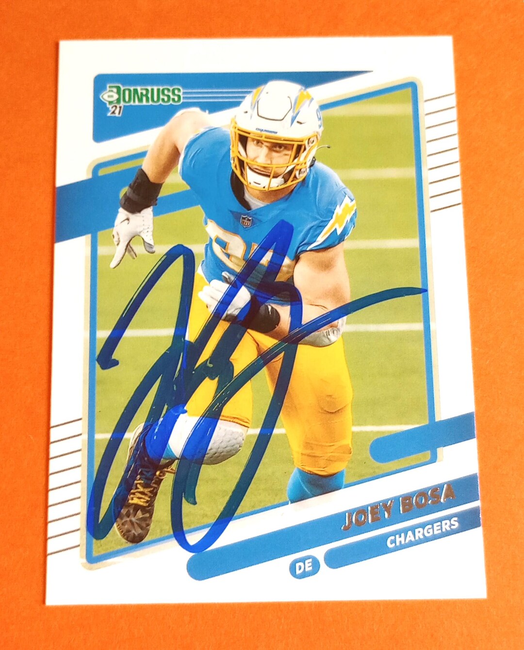 Signed Joey Bosa Autographed 2021 Panini Donruss NFL Football Card With ...