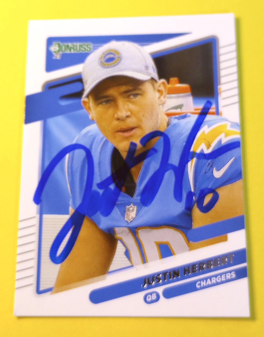 Justin Herbert Signed Autographed 2021 Panini Donruss NFL Football Card ...