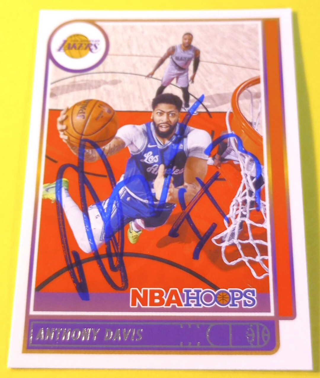 Anthony Davis Signed Autographed 2021 Panini NBA Hoops Basketball Card ...