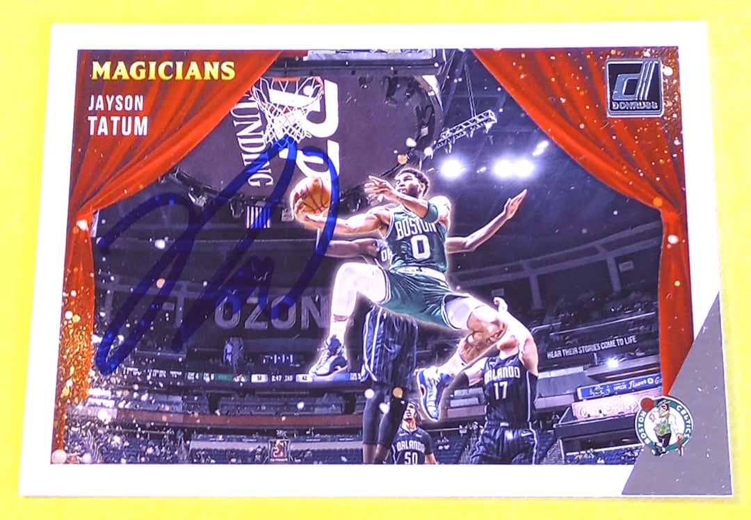 Jayson Tatum Signed Autographed 2021 Panini Donruss Magicians Insert ...
