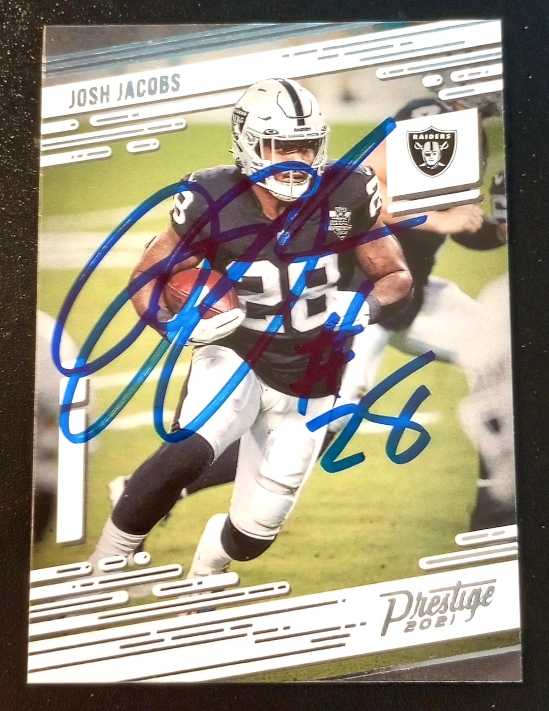 Signed Josh Jacobs Autographed 2021 Panini Prestige NFL Football Card ...