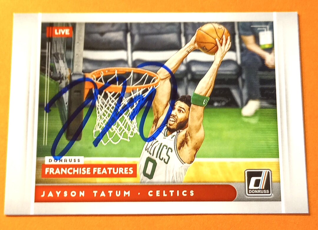 Signed Jayson Tatum Autographed 2021 Panini Donruss Franchise Feature ...