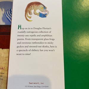 Lizards, Frogs, and Polliwogs: Poems and Paintings Douglas Florian ...