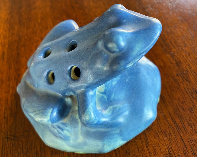 FROG American Arts and Crafts Pottery Blue Matte Flower Frog - Etsy