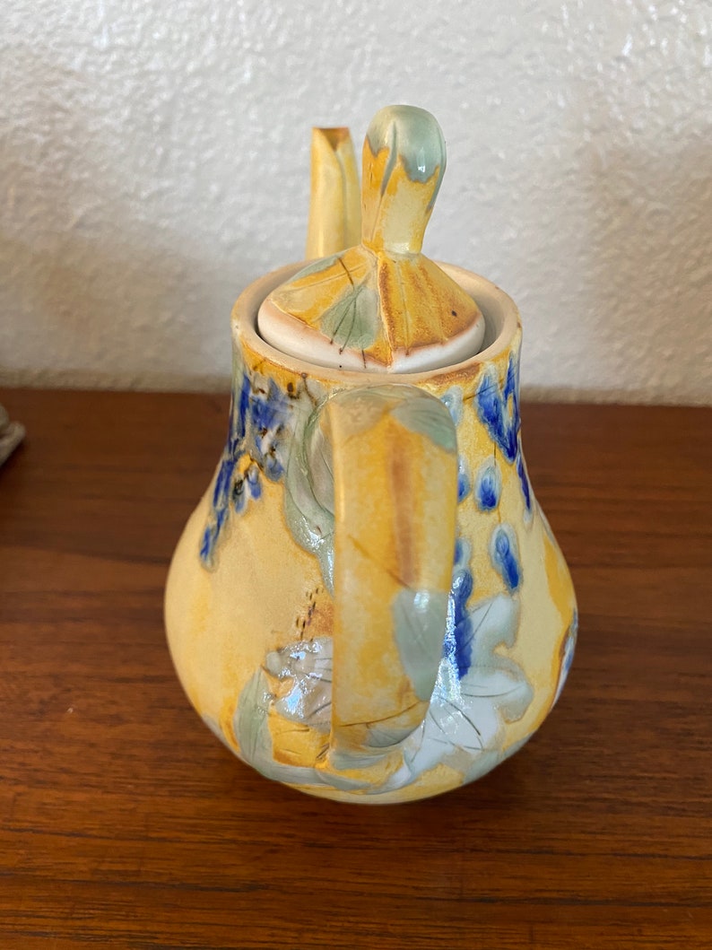 Teapot Long Spout Pristine RARE Pottery - Etsy