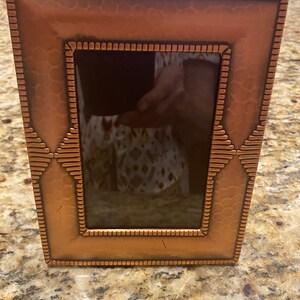 Copper Frame Pair Raised Design Matching Free Standing Picture Frames ...