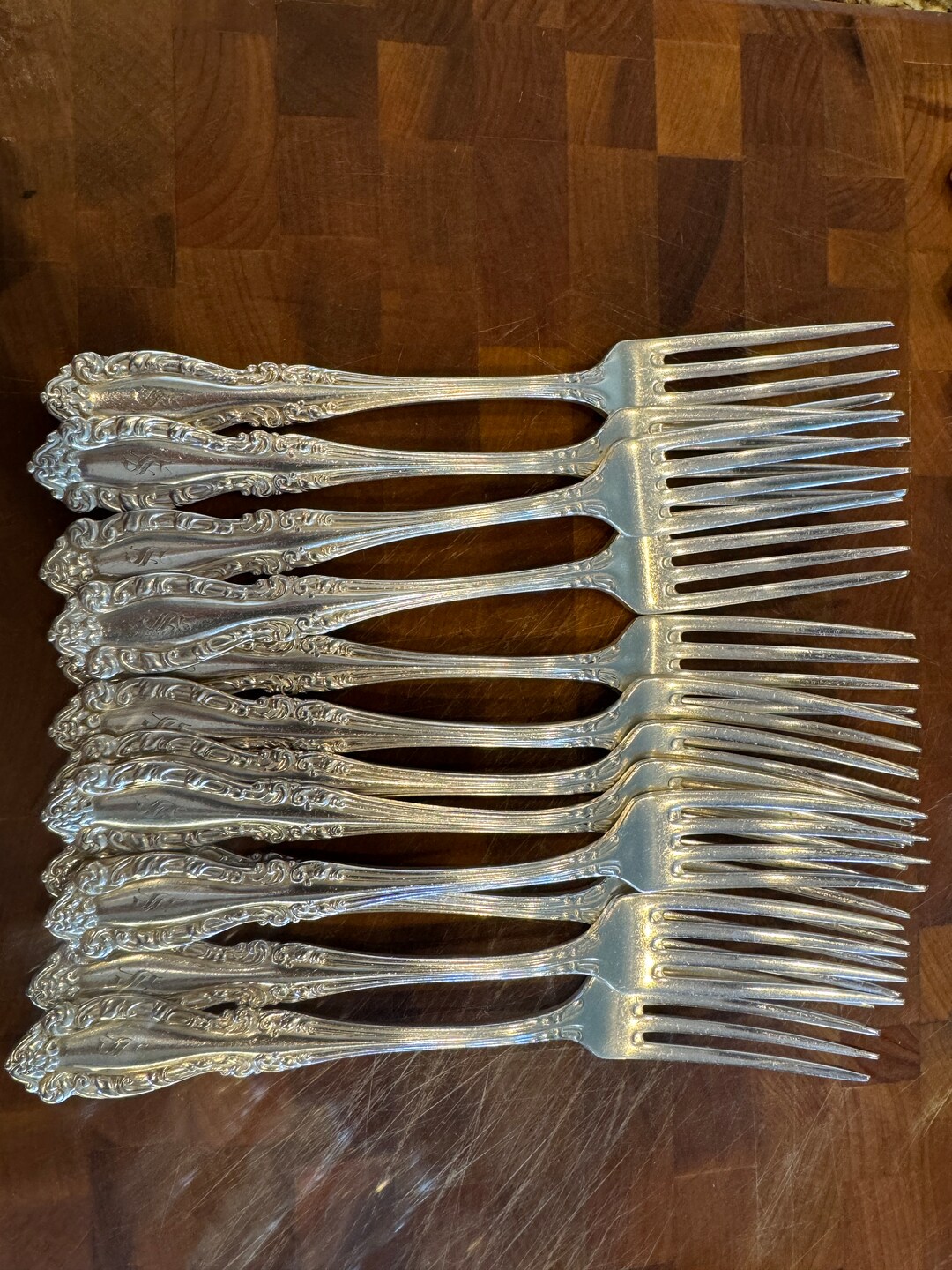 Antique Holmes & Edwards Silver 1899 Nassau/fleur-de-lis Set of 12 ...