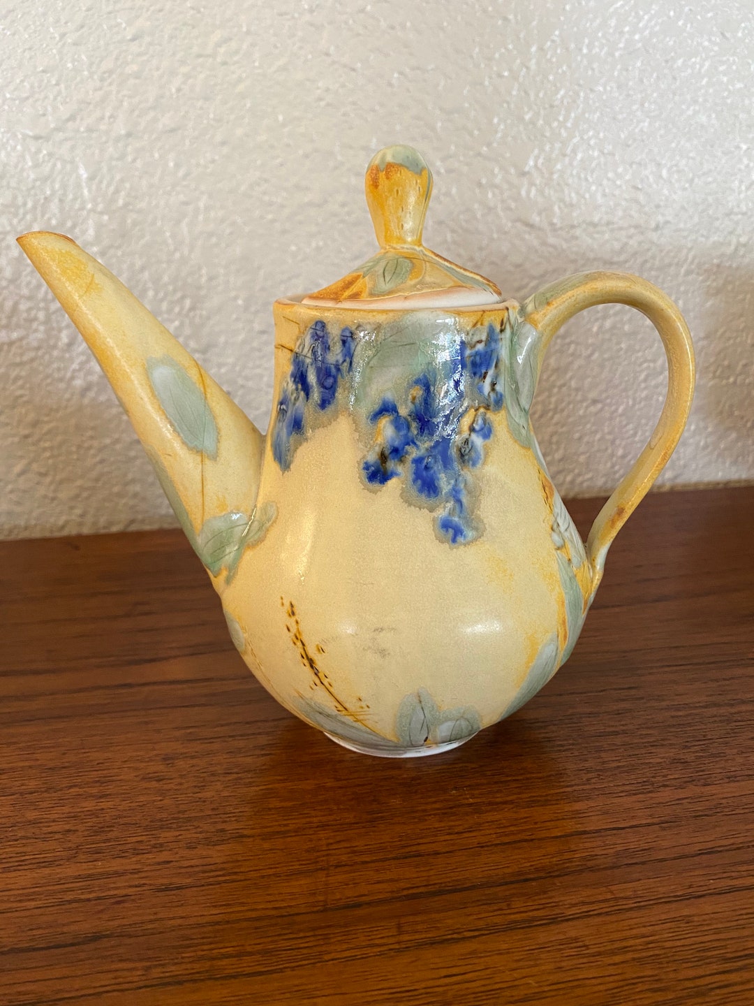 Teapot Long Spout Pristine RARE Pottery Lovely Holiday Gift - Etsy