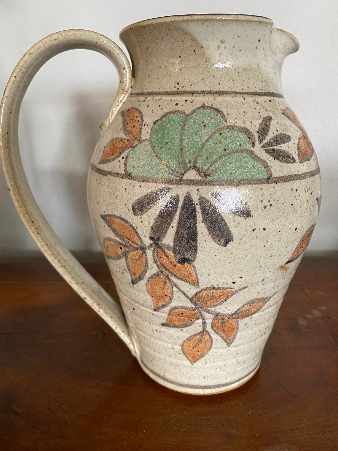 Vintage Signed Studio Pottery Stoneware Pitcher Jug - Etsy