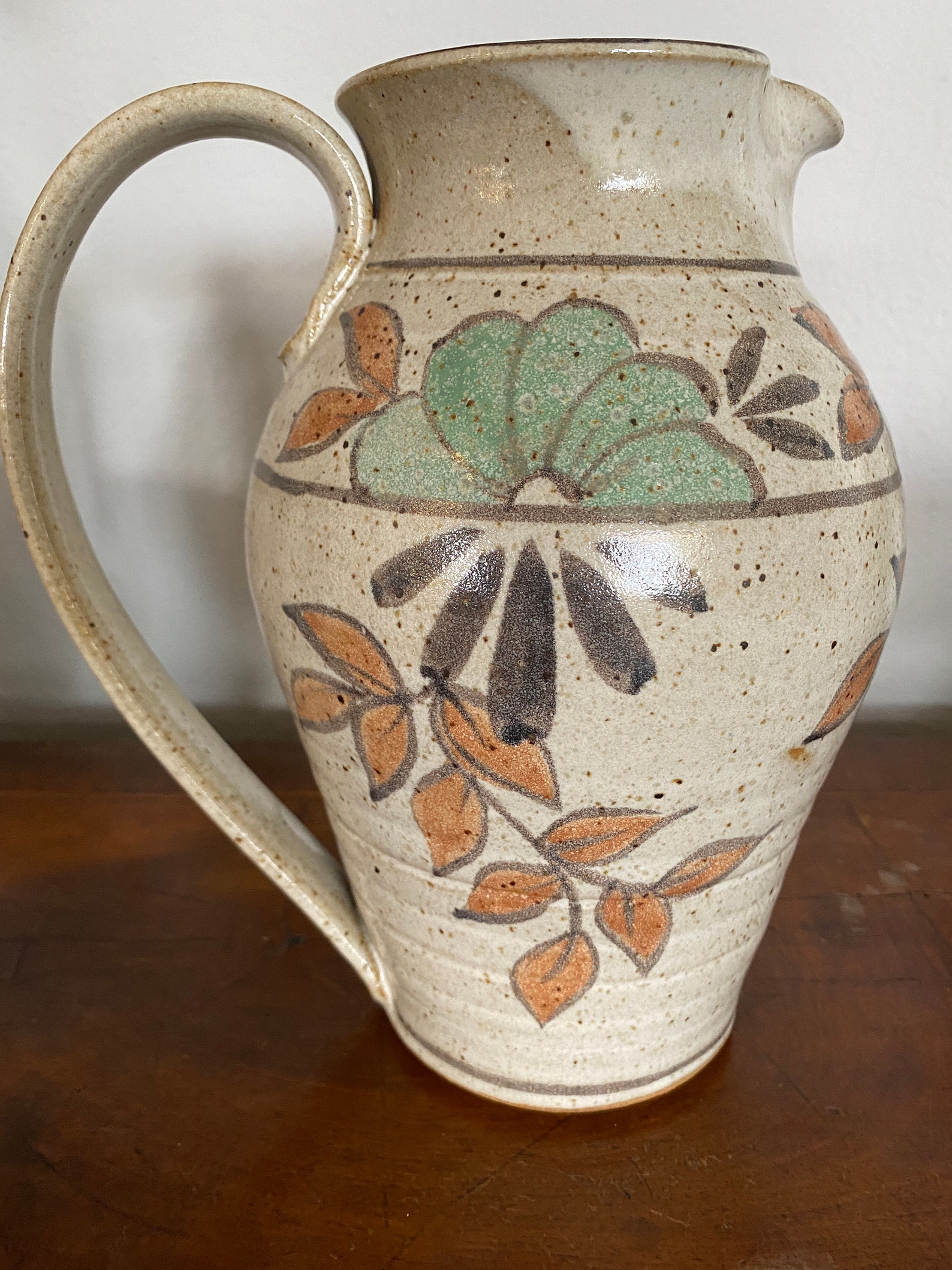 Vintage Signed Studio Pottery Stoneware Pitcher Jug - Etsy
