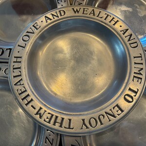 Pewter Plates Wilton RWP, Made in Columbia, PA Patterns 6 Pc VALENTINES ...