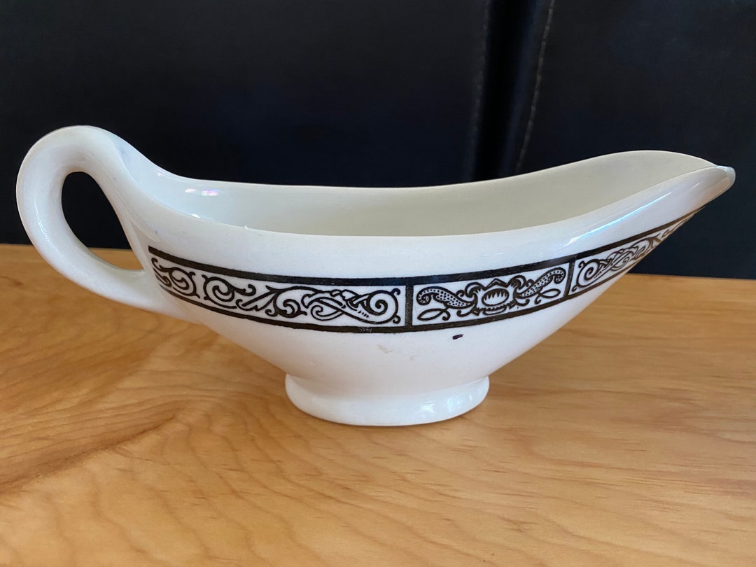Rare WALLACE CHINA SENATOR Pattern Gravy Boat Restaurant Ware - Etsy