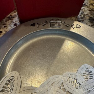 Pewter Plates Wilton RWP, Made in Columbia, PA Patterns 6 Pc VALENTINES ...