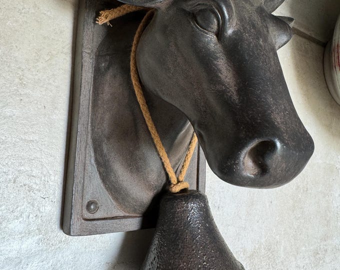 BULL With Cow Bell Ready to Hang Great Gift Minty - Etsy