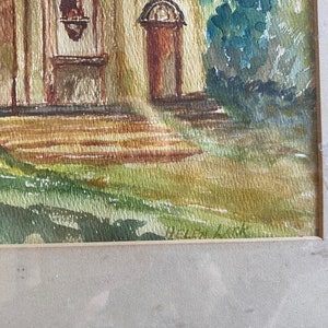 Antique Watercolor Painting Mission Composition Frame Signed - Etsy