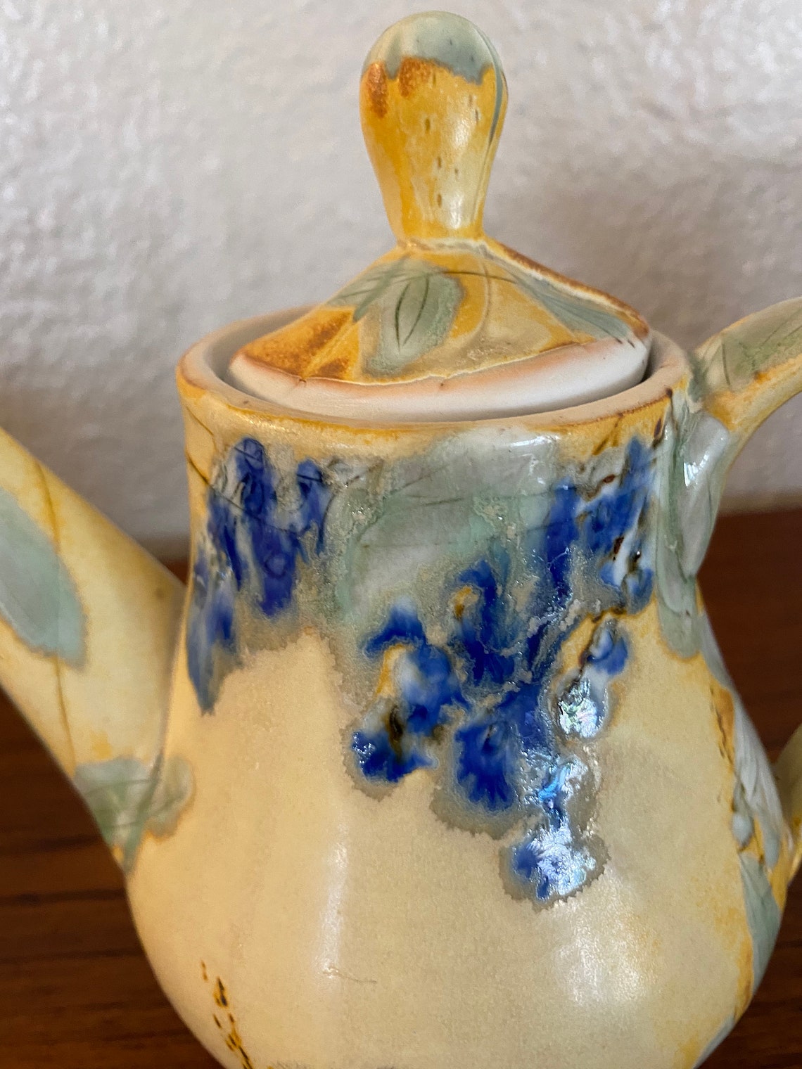Teapot Long Spout Pristine RARE Pottery Lovely Holiday Gift - Etsy