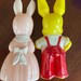 Bunny Rabbits Hard Plastic Grandma and Grandpa Rattle Vintage - Etsy