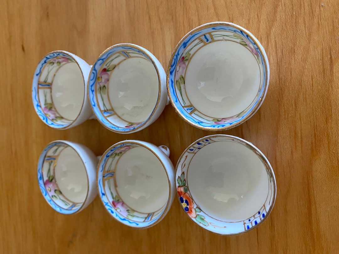Nippon Salt Cellars Hand Painted Porcelain 6 Pc Japan - Etsy