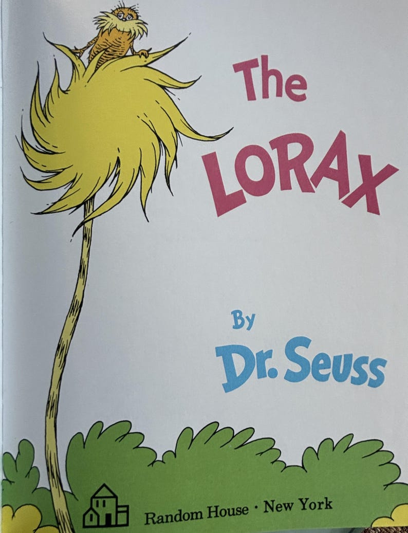 The Lorax: Dr. Seuss 1999 - Etsy