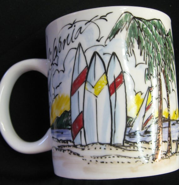Vintage Surfer Gift Coffee Mug Surfing Mug One of a Kind | Etsy