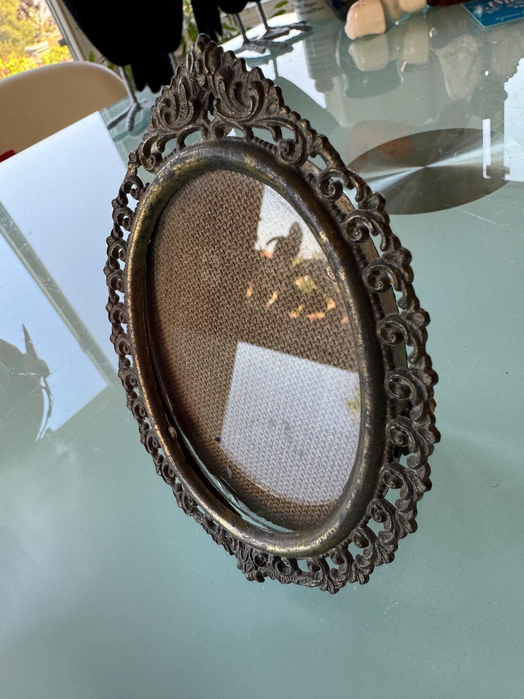 Antique Demure Italian, Rococo Oval Brass Self Standing FRAME - Etsy