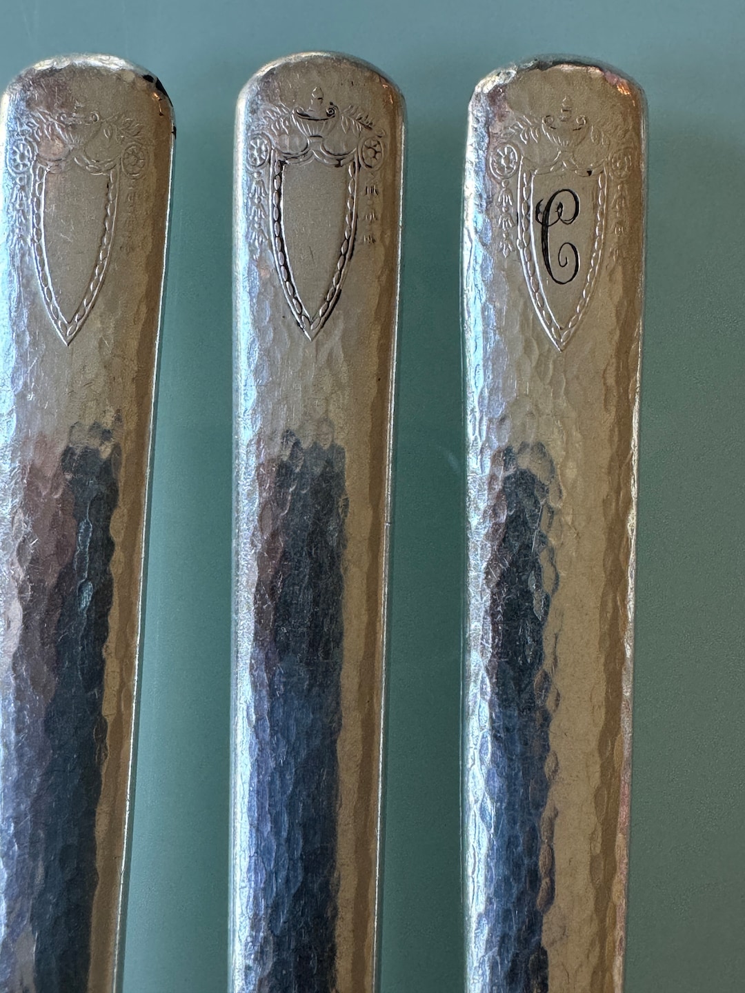 Antique Set 1847 Rogers Bros XS Triple Silver Plated 1916 Heraldic ...