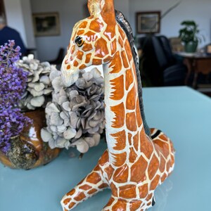 Italian Terracotta Hand Crafted Giraffe Sculpture, Hollywood Regency Animal Pottery - Etsy