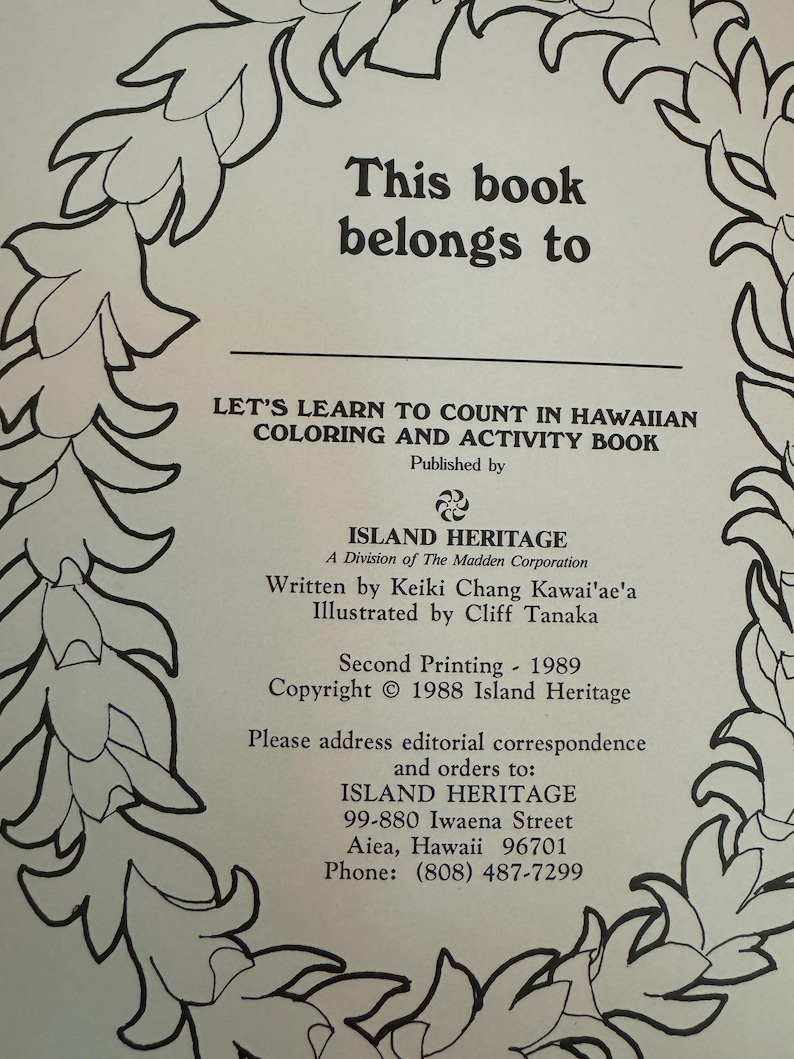 LET'S LEARN to Count in HAWAIIAN by Keiki Chang Kawai'ae'a Color ...