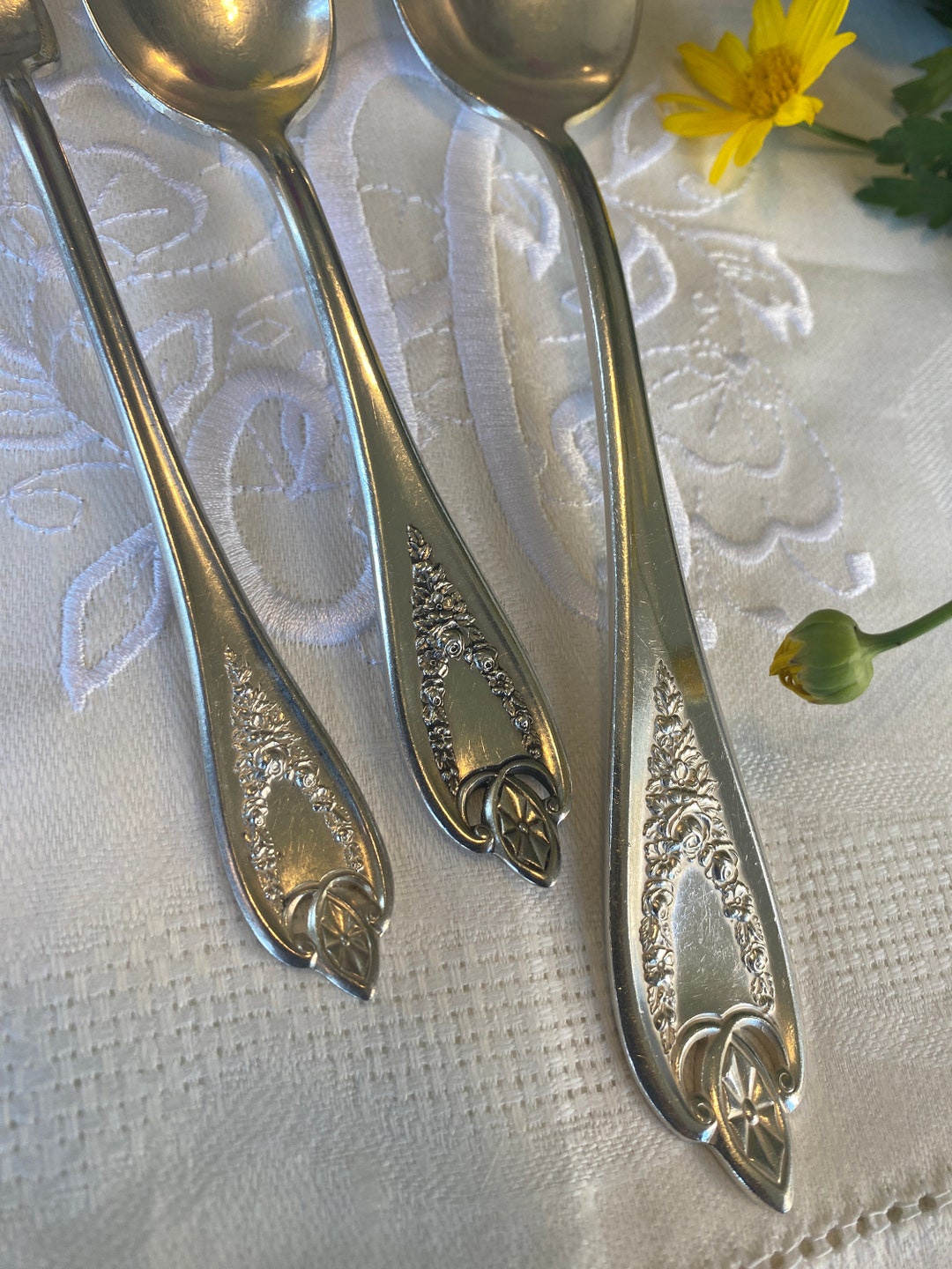 1847 Rogers Bros Xs Triple Silverplate - Old Colony - 3pc Serving Spoon ...