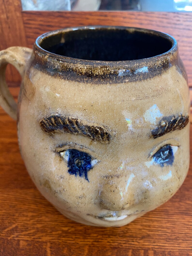 Vintage Artists Large Stoneware Face Mug California Artist FOR MIKE MUG ...
