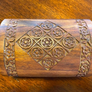 Vintage Carved Wood Hump Back Box Nice! - Etsy