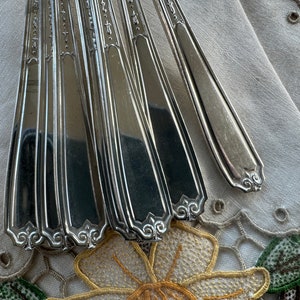 ART DECO Minton Soup Spoons Silver Plate , Cream Soup Spoons Ns Co EPNS ...