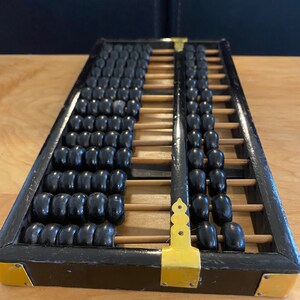 Abacus Lotus Flower Brand Antique Chinese Abacus Suanpan 13 Rods 91 ...