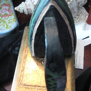 Cast Iron IRON Hand Painted Cast Hand Forged Handle Flat Iron Tole ...