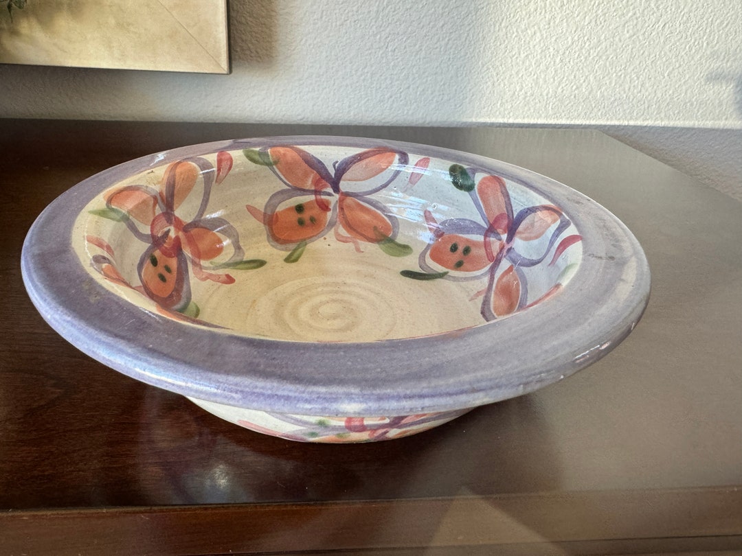 Terra Cotta Art Studio Bowl Hand Painted Georgia Starr Neumann TPG ...