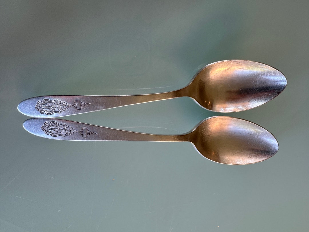 Antique Silverplate TEASPOONS From Oneida Community in BIRD of PARADISE ...