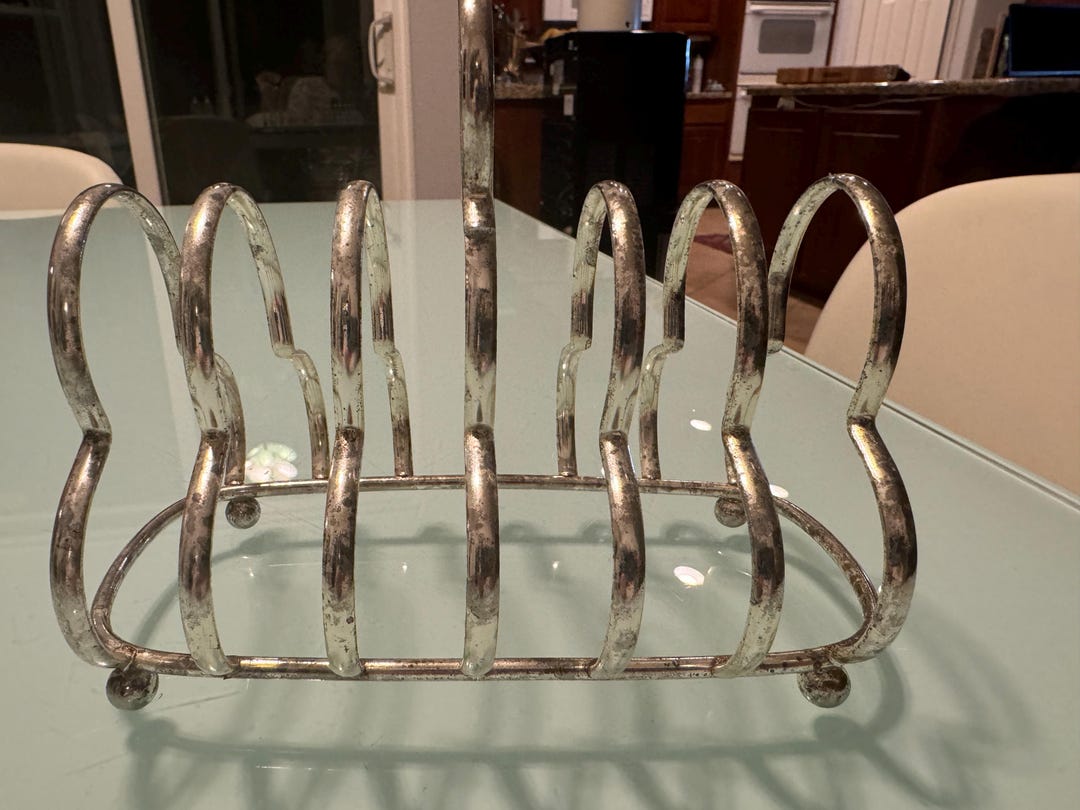 Vintage Mid Century English Silverplated Toast Rack - Etsy