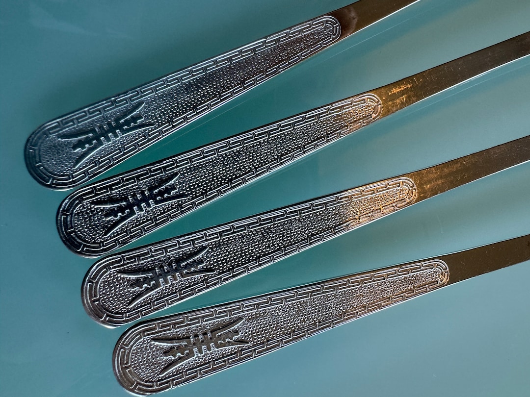 Vintage ICED Tea Spoons Asian Silver Plate Bar Spoons ICE TEA Spoons 7 ...