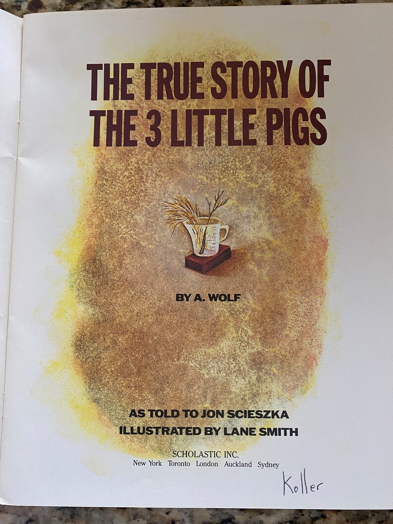 The True Story of the 3 Little Pigs SOFTCOVER VERY RARE 1991 - Etsy