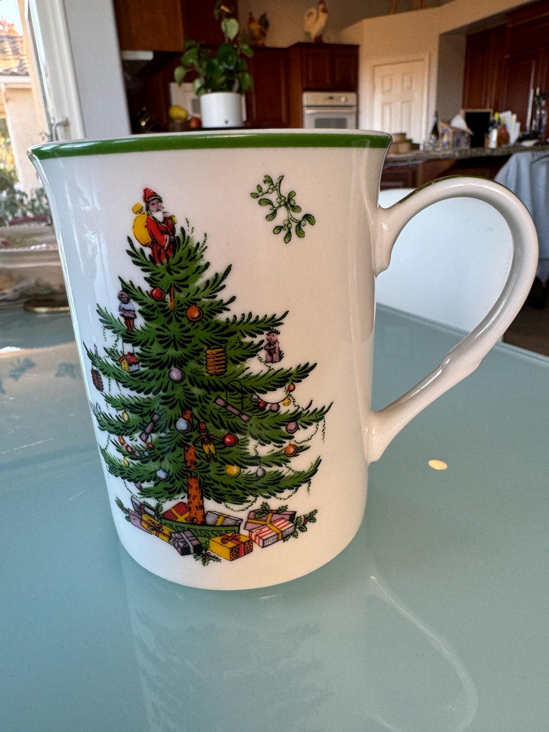 Spode Coffee Mug 4" X 4.5" CHRISTMAS TREE Pattern MUG 12-ounce Ceramic ...