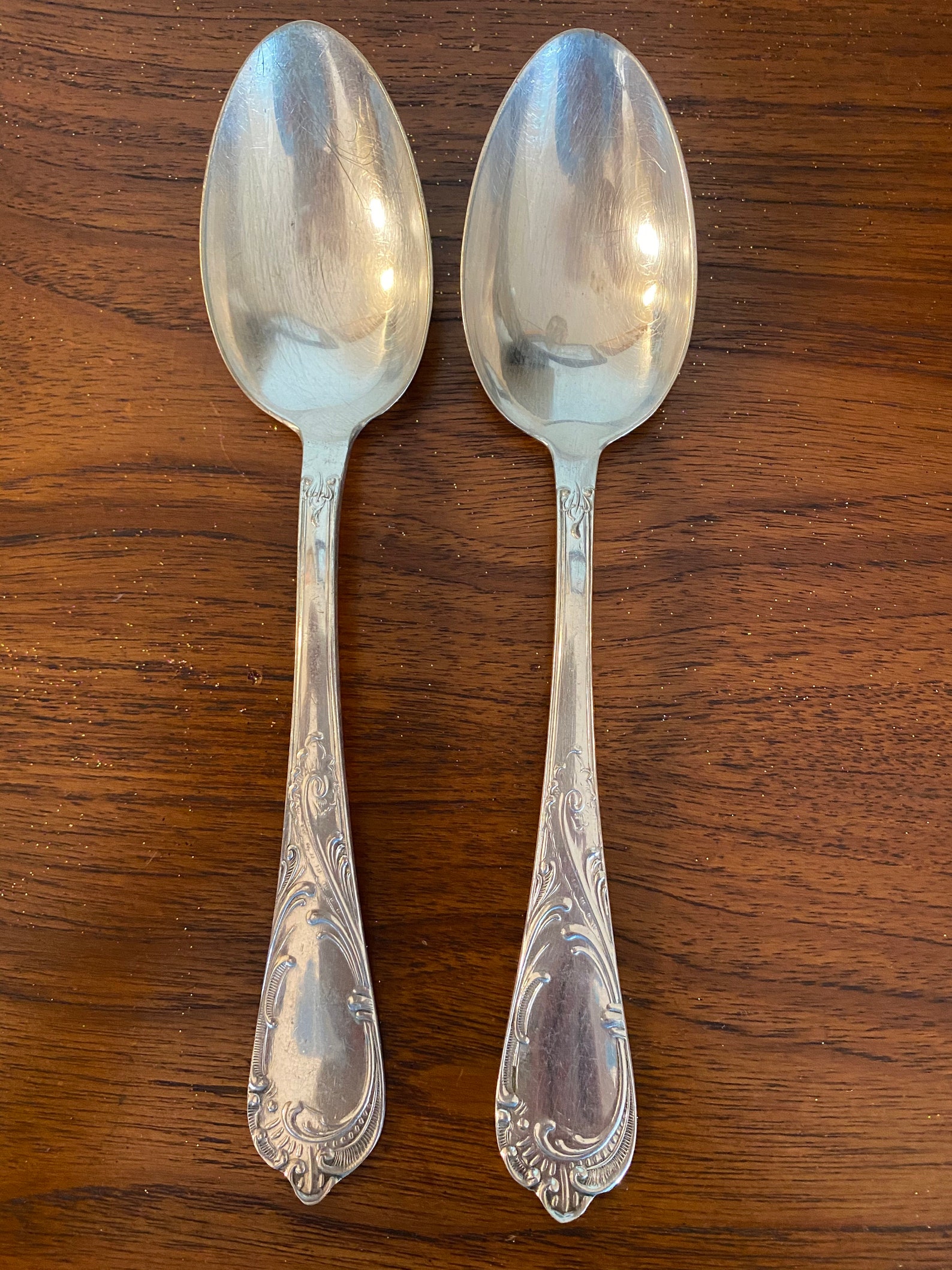 Italian Spoons ARG 1000 Silver Plate 2 Pc - Etsy